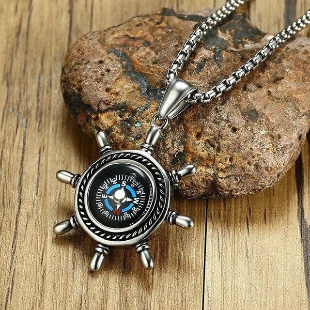 Working Compass Necklace for Men