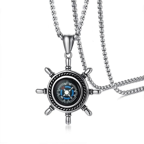 Working Compass Necklace for Men
